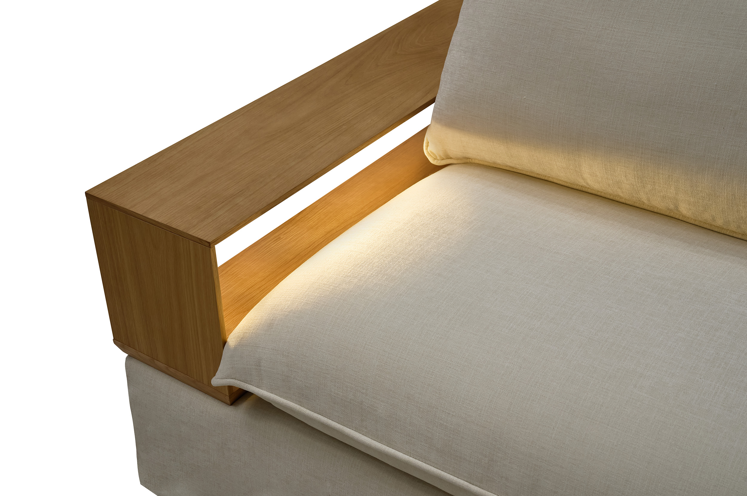 Jasper Coast Chaise Sofa | Timber Shelf | King Living