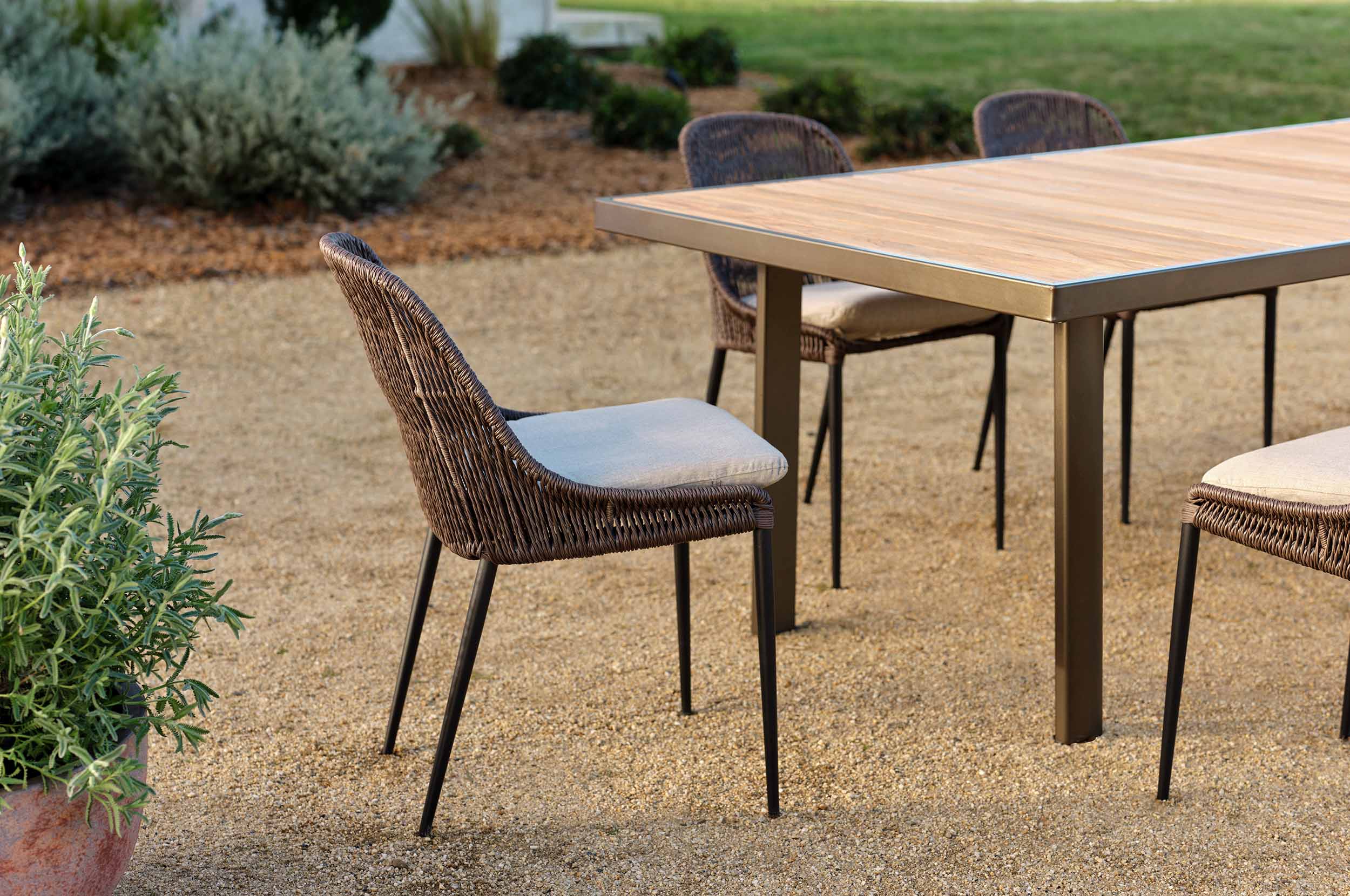 Quay Outdoor Woven Armless Dining Chair