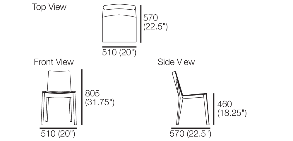 Dining Chair Plan View Png